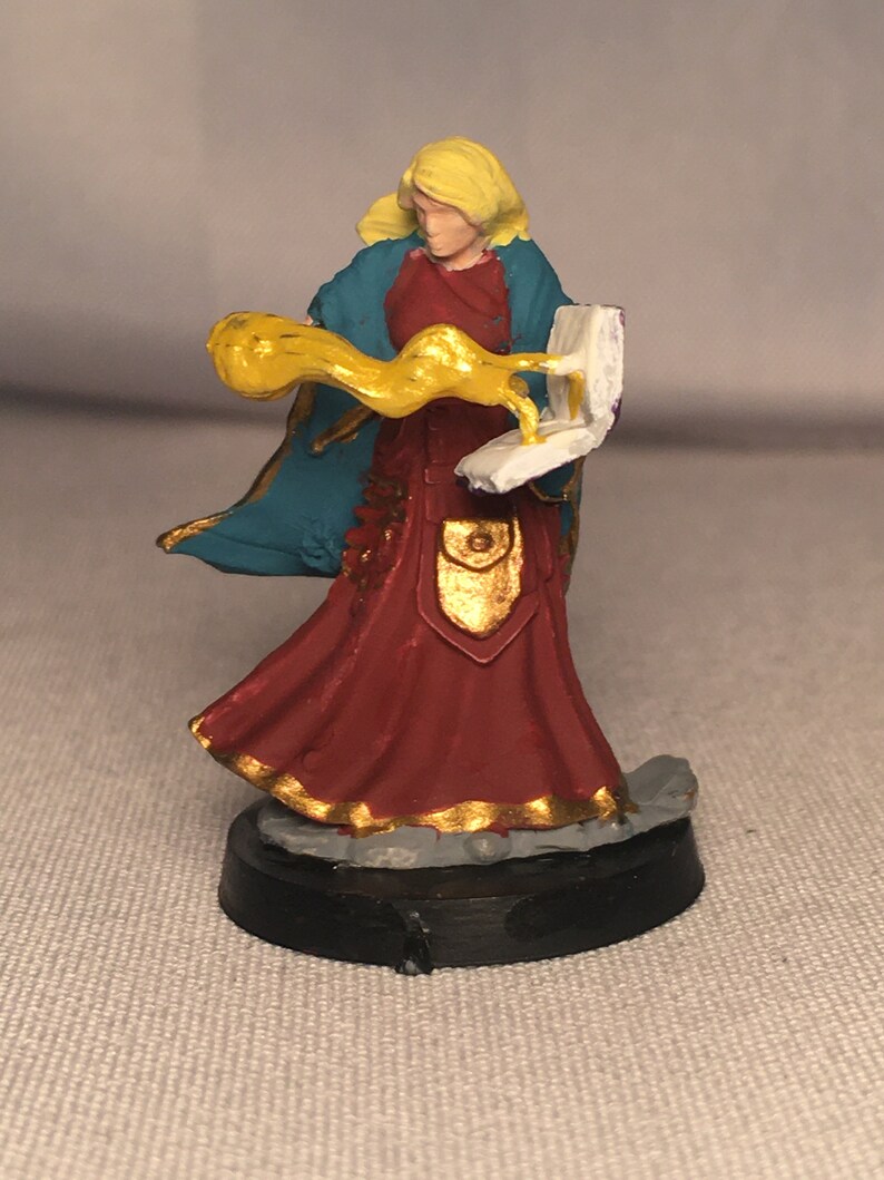 Female Half Elf Wizard Painted Dnd Miniature/human Wizard Painted D&D ...