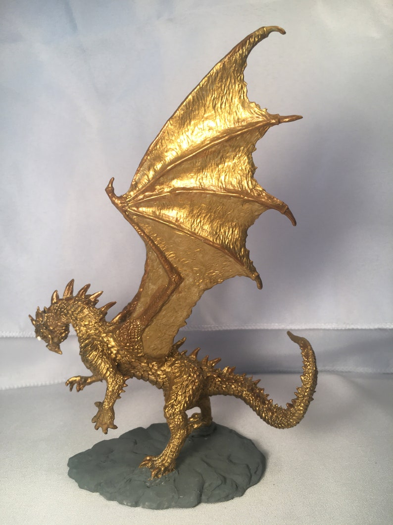 Gold Dragon Painted Dnd Miniature/ancient Gold - Etsy