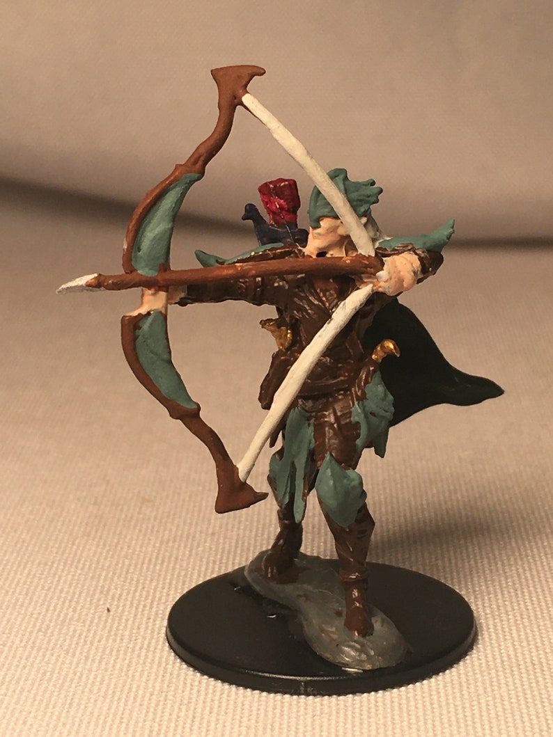 Elf Ranger Painted Dnd Miniature/elf Fighter Hand Painted Mini/elf ...