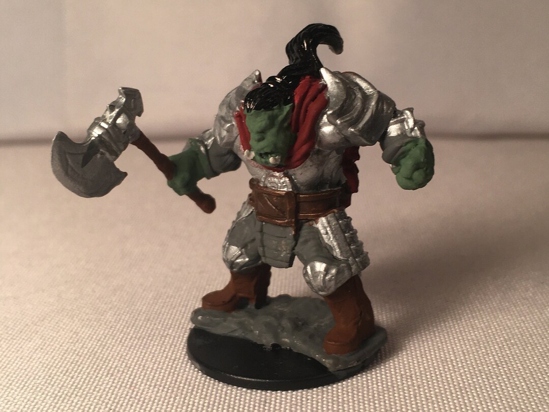 Orc Barbarian Painted Dnd Miniature/orc Ranger D&D Hand Painted Mini ...