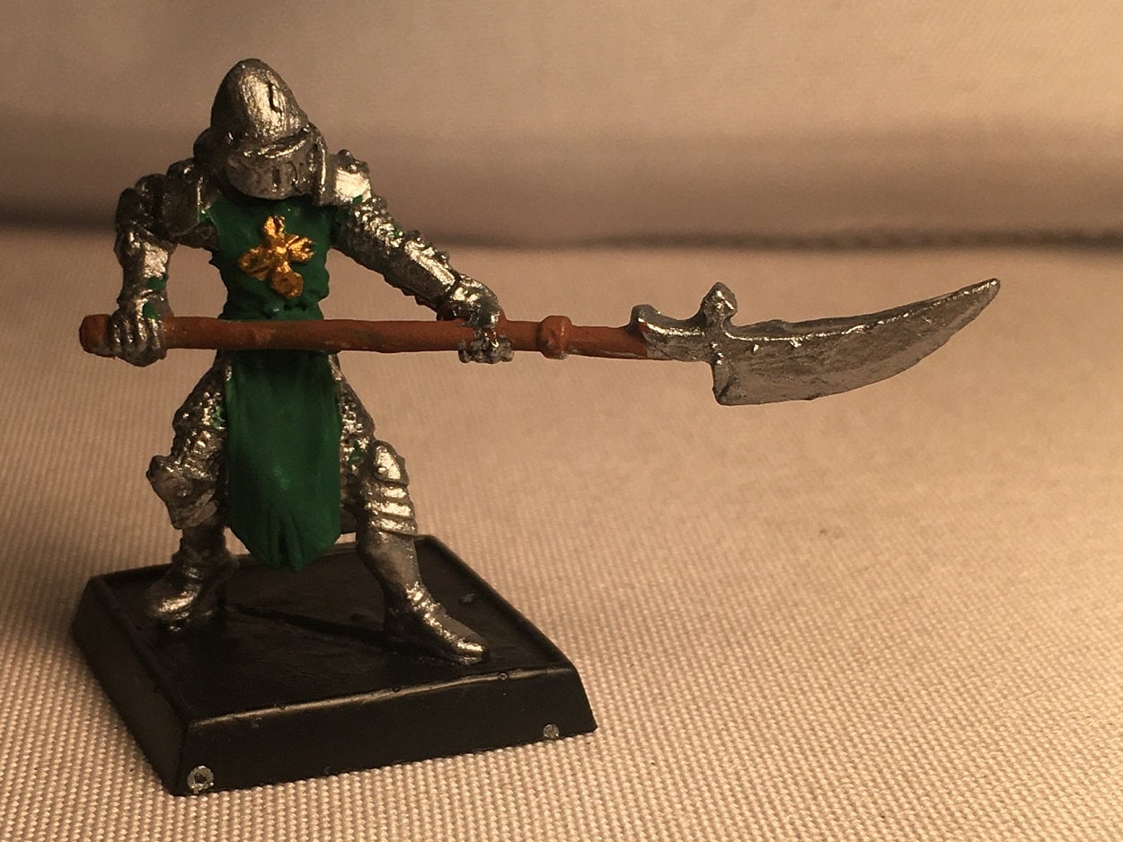 Human Glaive Painted DnD Miniature/Human Fighter Hand Painted - Etsy España