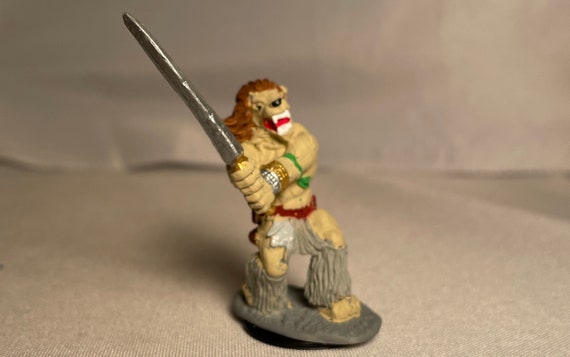 Leonal Barbarian Painted Dnd Miniature/leonal Fighter Hand - Etsy