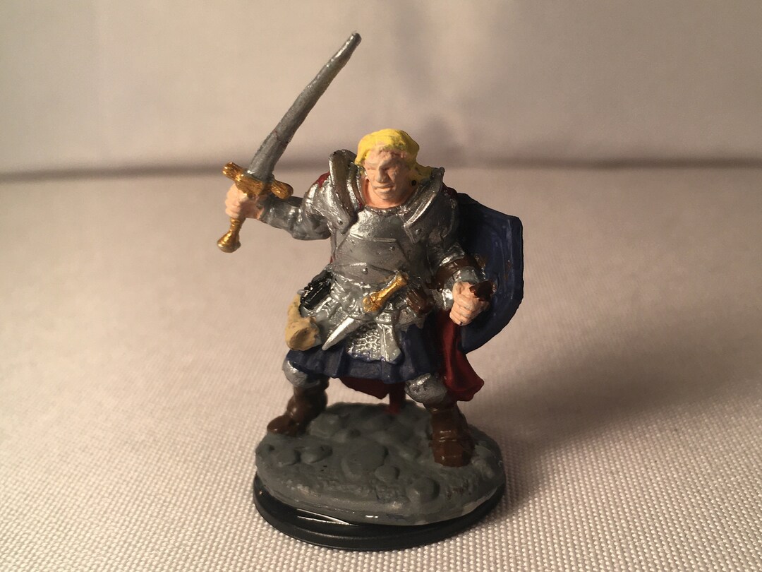 Half Elf Fighter Painted Dnd Miniature/human Paladin D&D Hand Painted ...