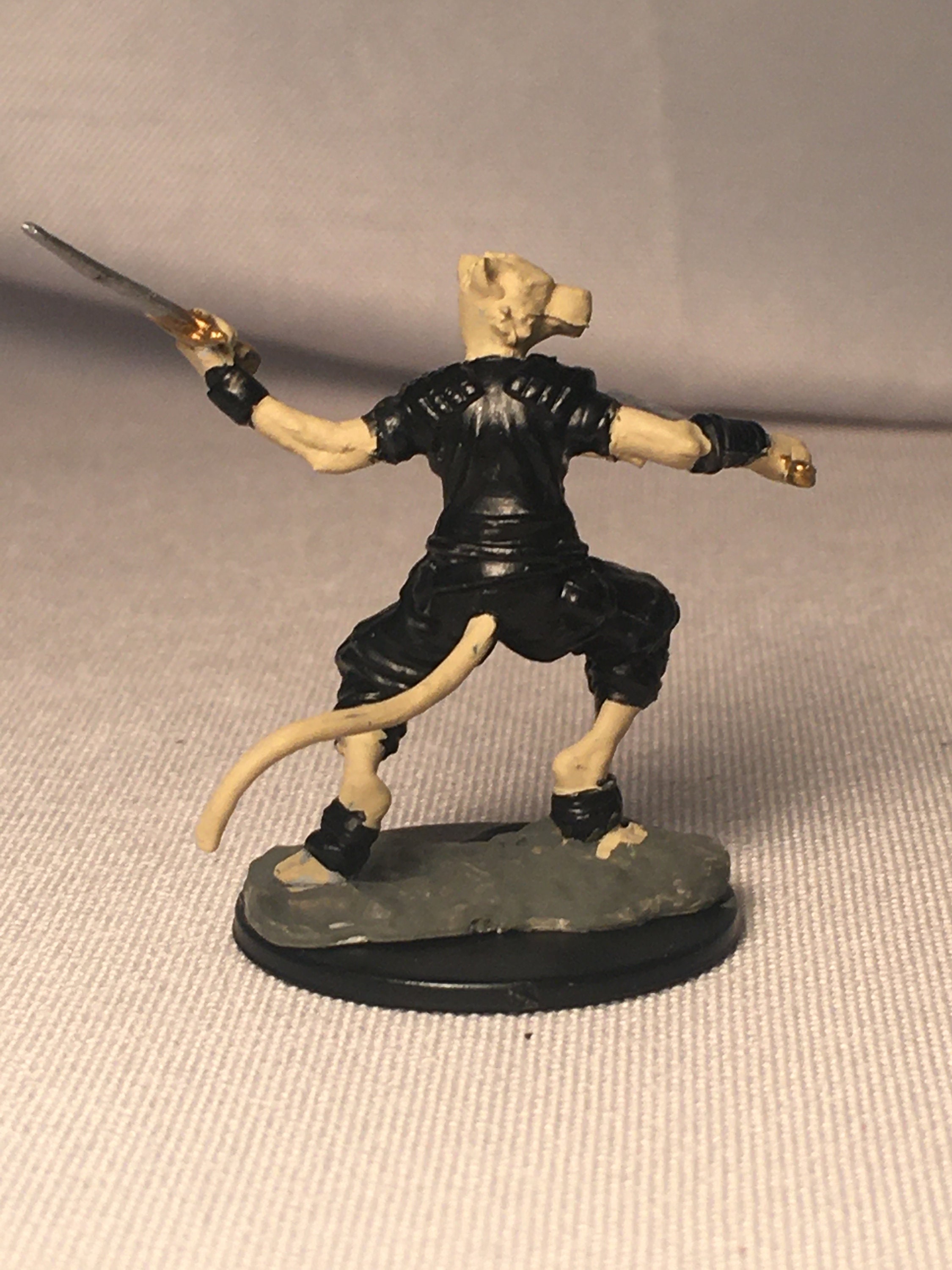 Tabaxi Rogue Painted DnD Miniature/Tabaxi Fighter Hand Painted | Etsy