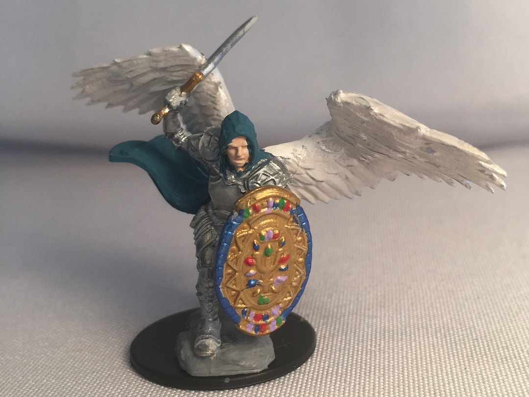 Aasimar Fighter Painted Dnd Miniature/aasimar Paladin Dnd Hand Painted ...