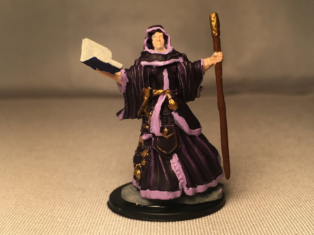 Female Human Wizard Painted Dnd Miniature/human Cleric Hand - Etsy