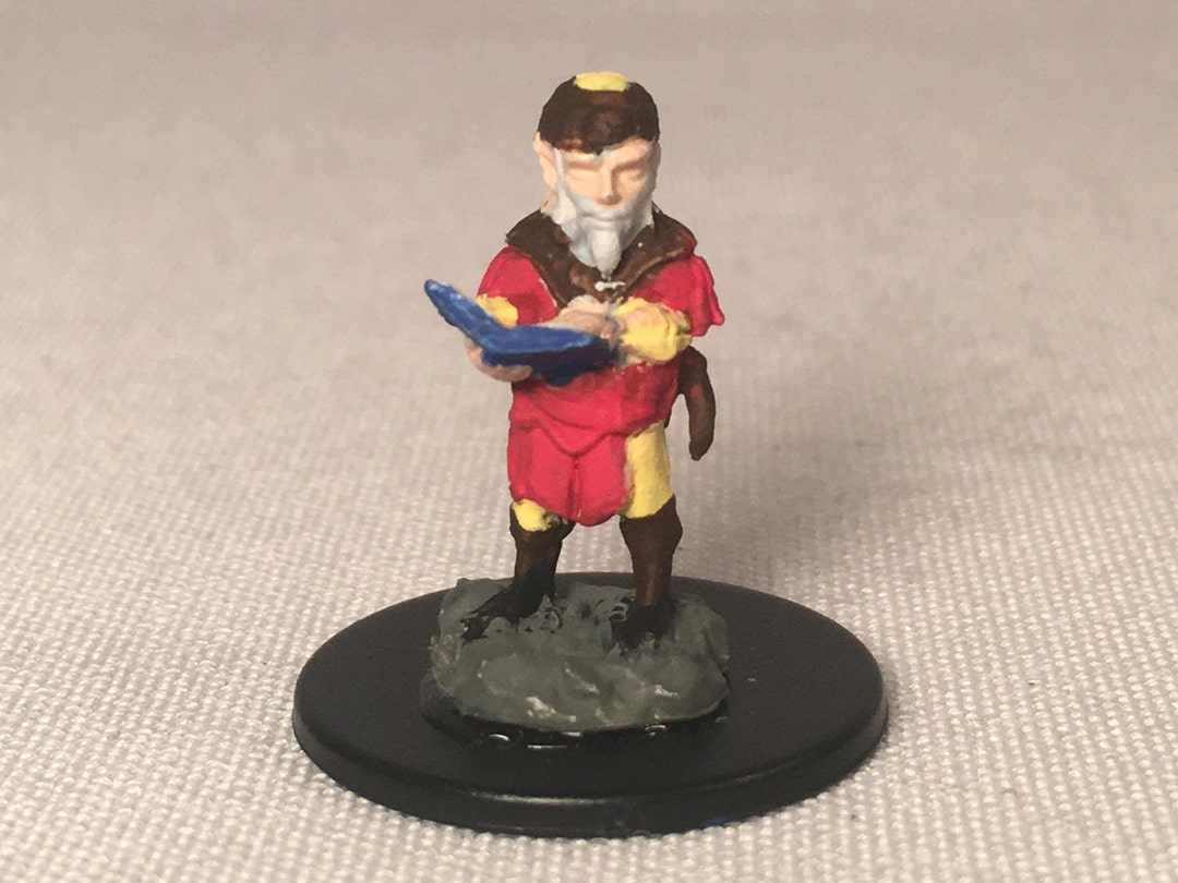 Gnome Wizard Painted Dnd Miniature/gnome Sorcerer D&D Hand Painted Mini ...