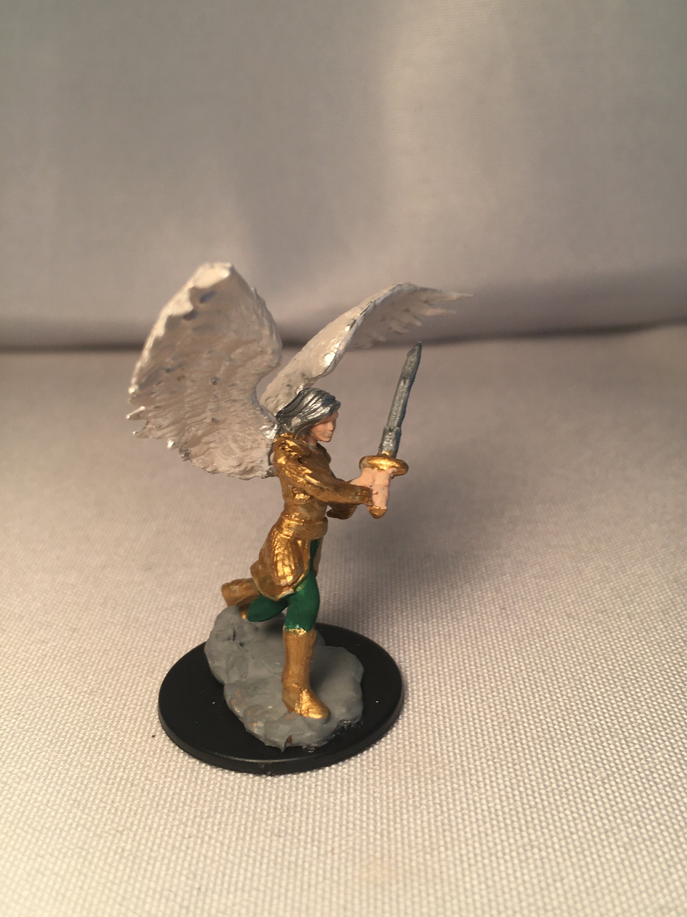Female Aasimar Fighter Painted Dnd Miniature/female Aasimar Paladin Dnd ...