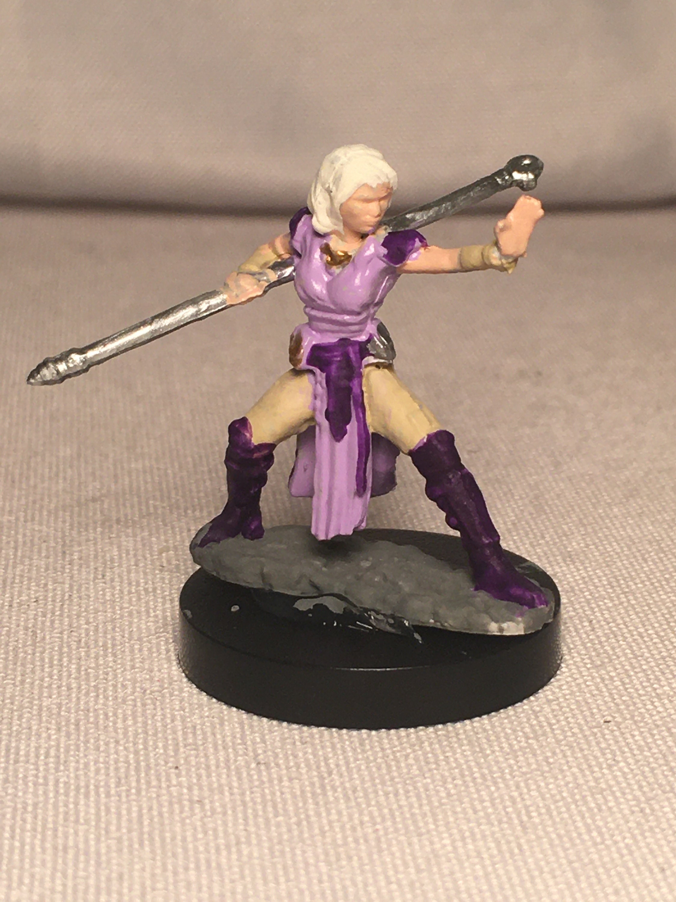 Female Half Elf Monk Painted Dnd Miniature/female Human Monk - Etsy