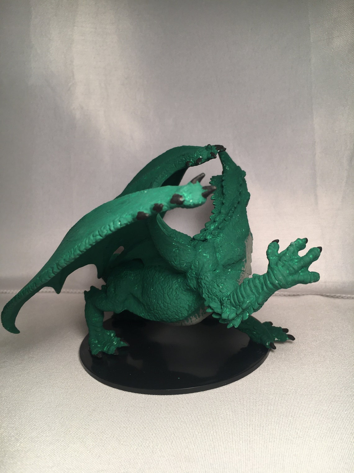 Green Dragon Painted Dnd Miniature/ancient Green - Etsy