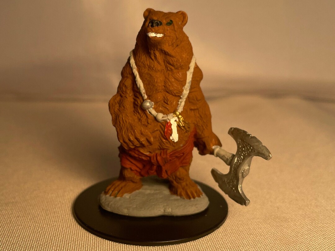 Werebear Painted Dnd Miniature/shifter Fighter Painted Mini/lycanthrope ...
