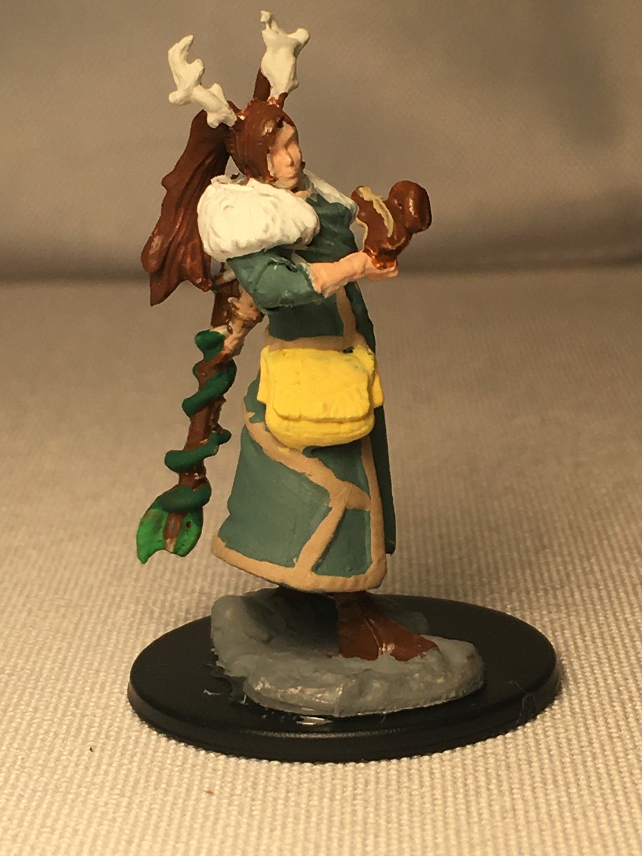 Female Human Druid Painted Dnd Miniature/half Elf Druid - Etsy