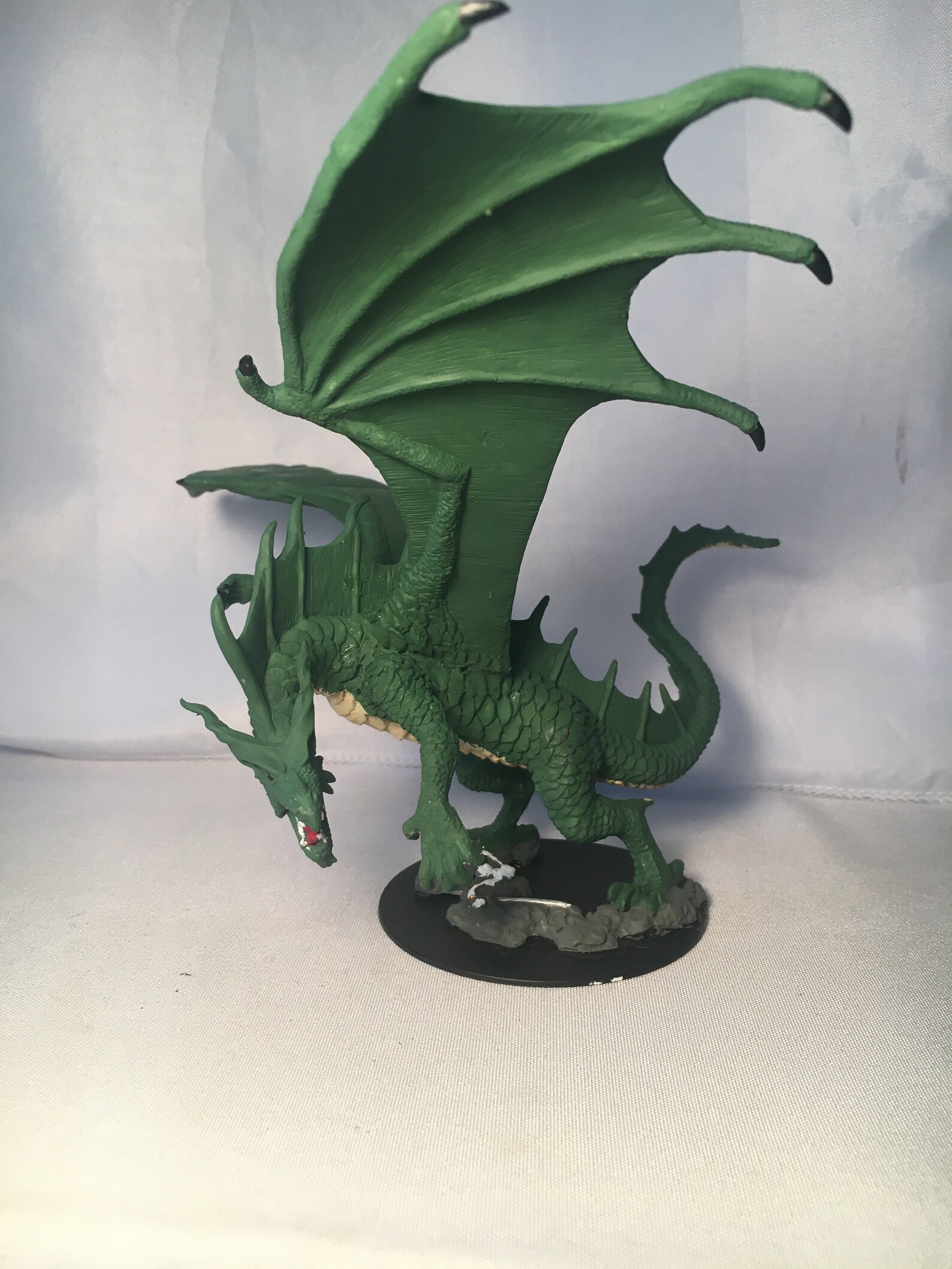 Green Dragon Painted Dnd Miniature/adult Green Dragon/huge/dnd | Etsy