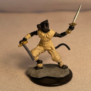 Tabaxi Rogue Painted Dnd Miniature/tabaxi Fighter Hand Painted D&D Mini ...