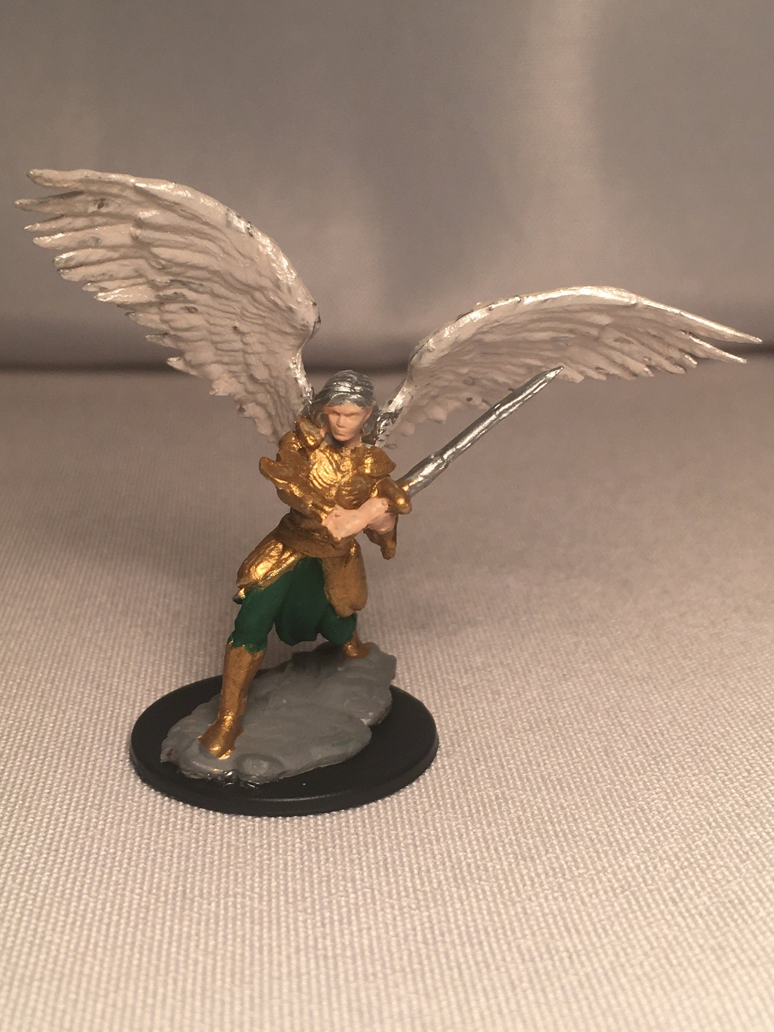 Female Aasimar Fighter Painted Dnd Miniature/female Aasimar Paladin Dnd ...