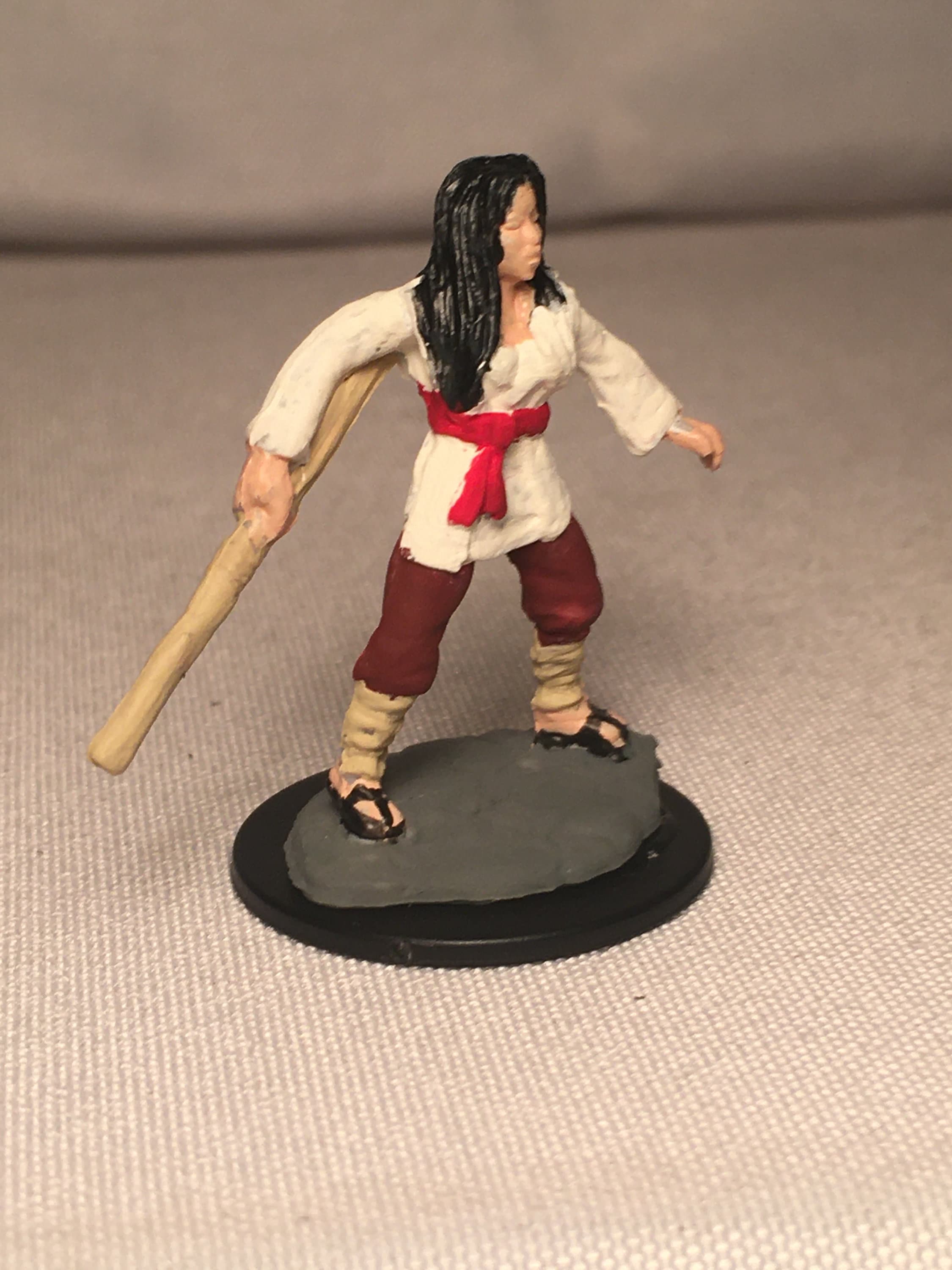 Female Human Monk Painted DnD Miniature/Female Half Elf Monk | Etsy