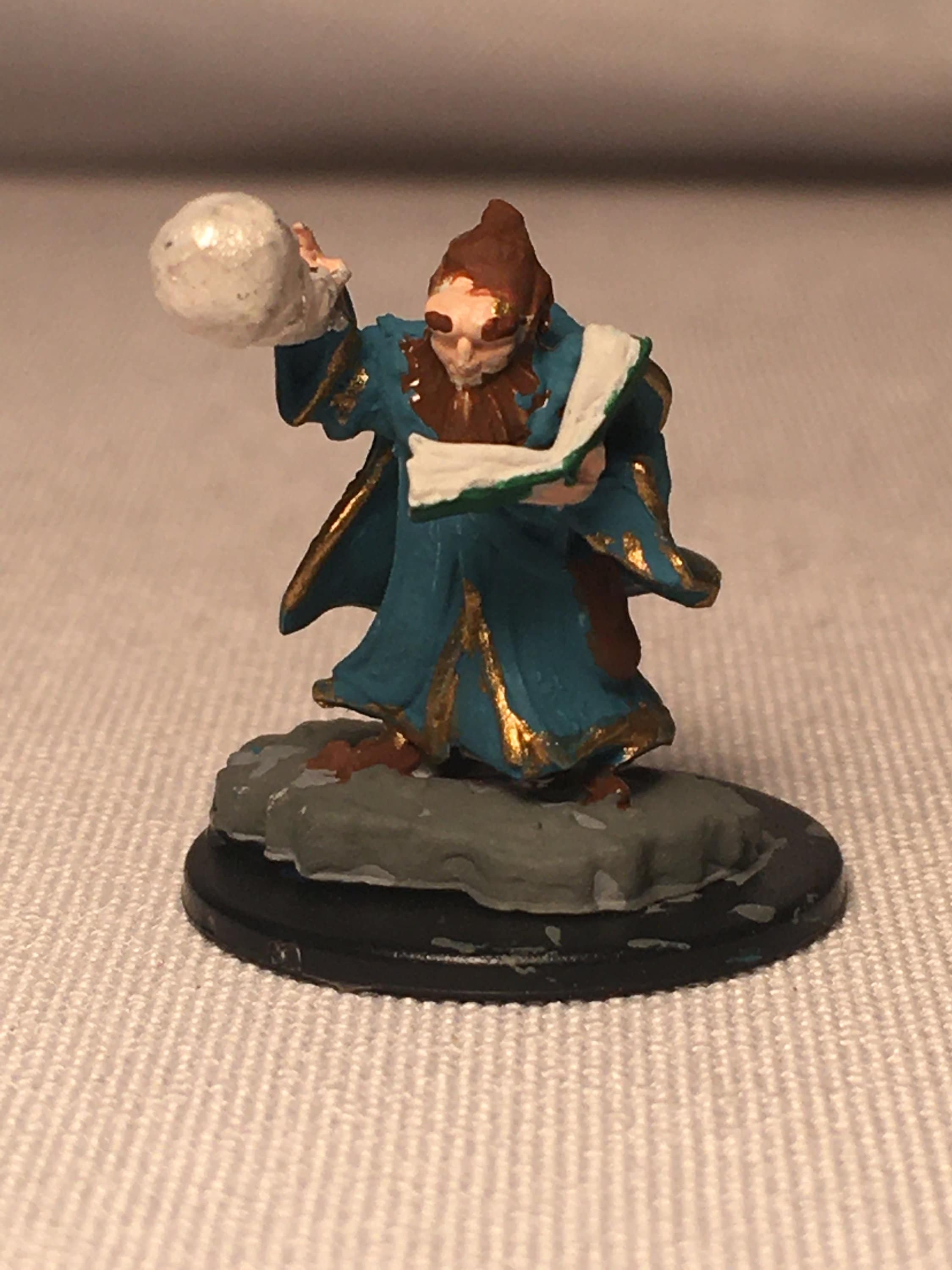 Gnome Wizard Painted Dnd Miniature/gnome Warlock Painted - Etsy