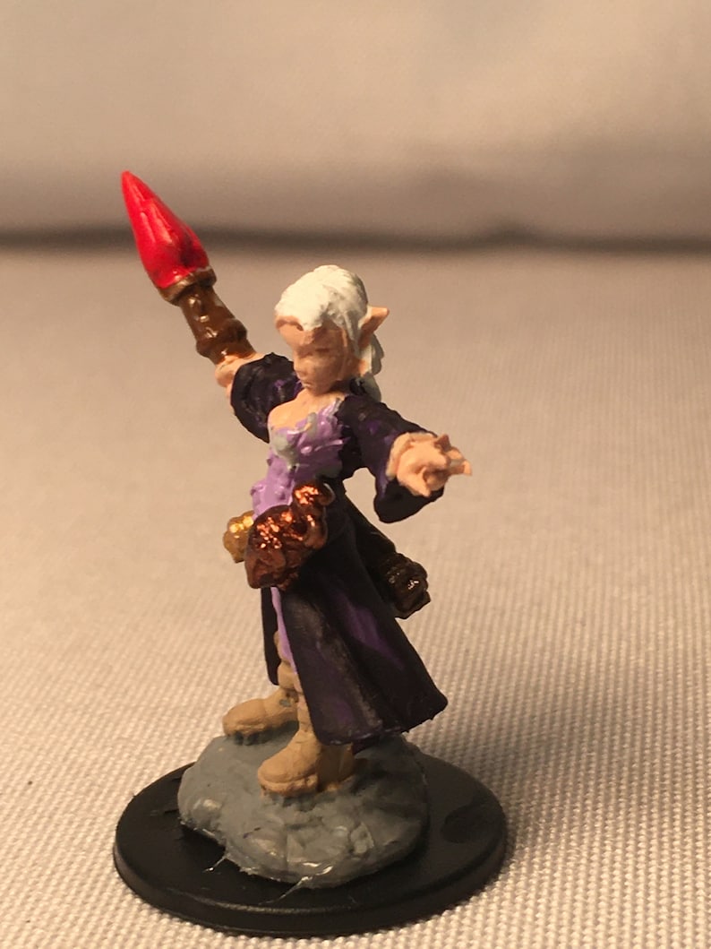 Female Gnome Wizard Painted Dnd Miniature/female Gnome - Etsy Female Gnome Wizard Painted Dnd Miniature/female Gnome - Etsy