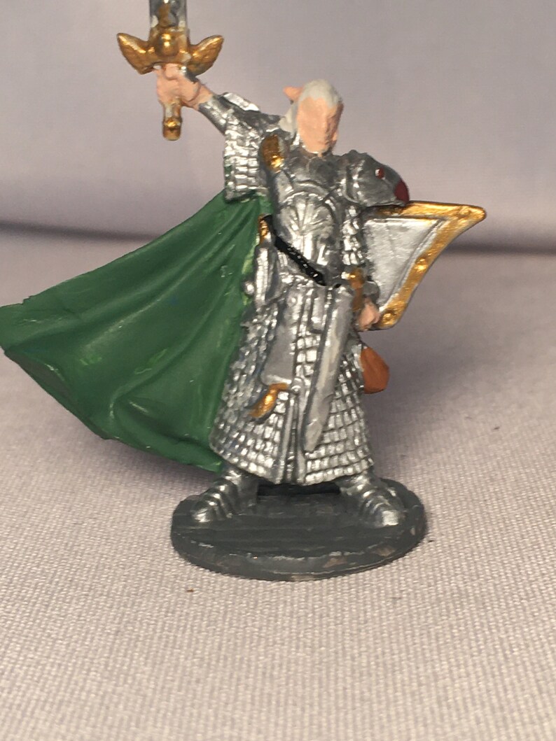 Elf Paladin Painted Dnd Miniature/elf Fighter Hand Painted - Etsy