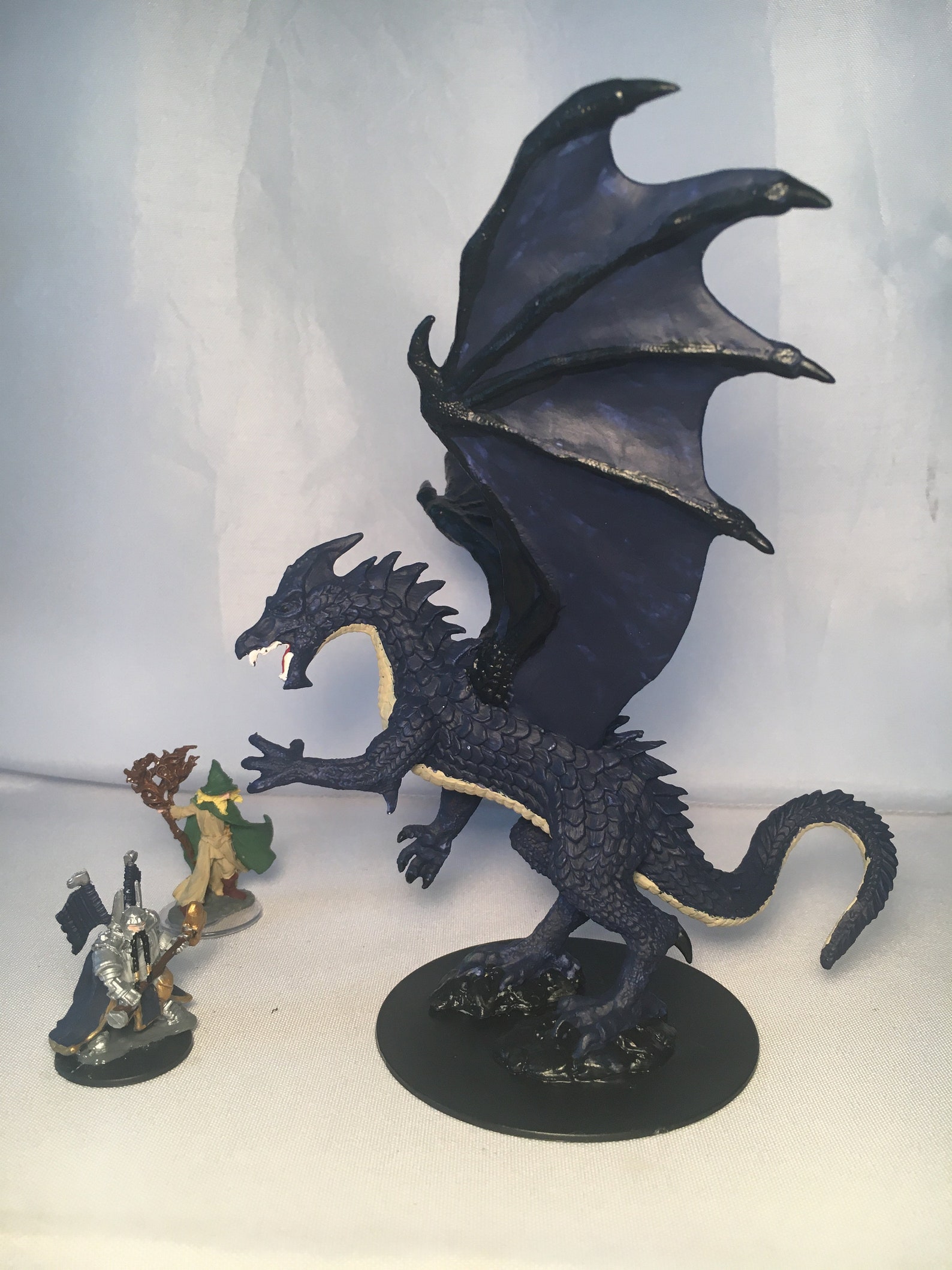 Blue Dragon Painted Dnd Miniature/adult Blue Dragon/huge/dnd | Etsy