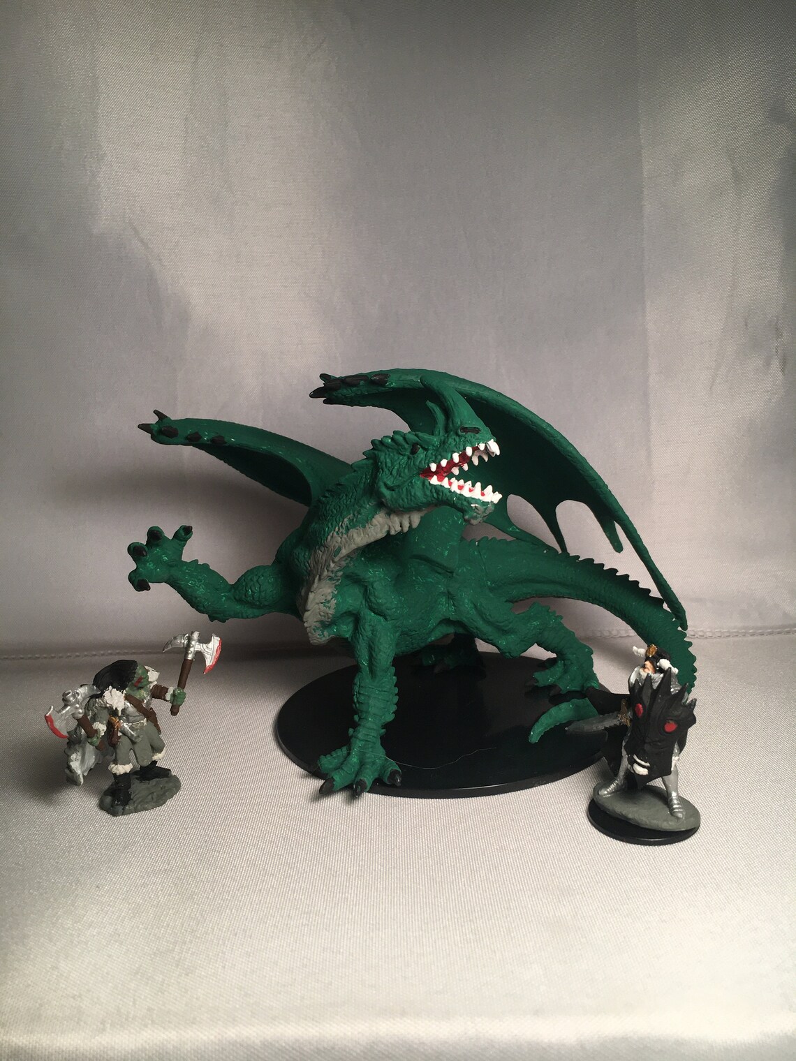 Green Dragon Painted Dnd Miniature/ancient Green - Etsy