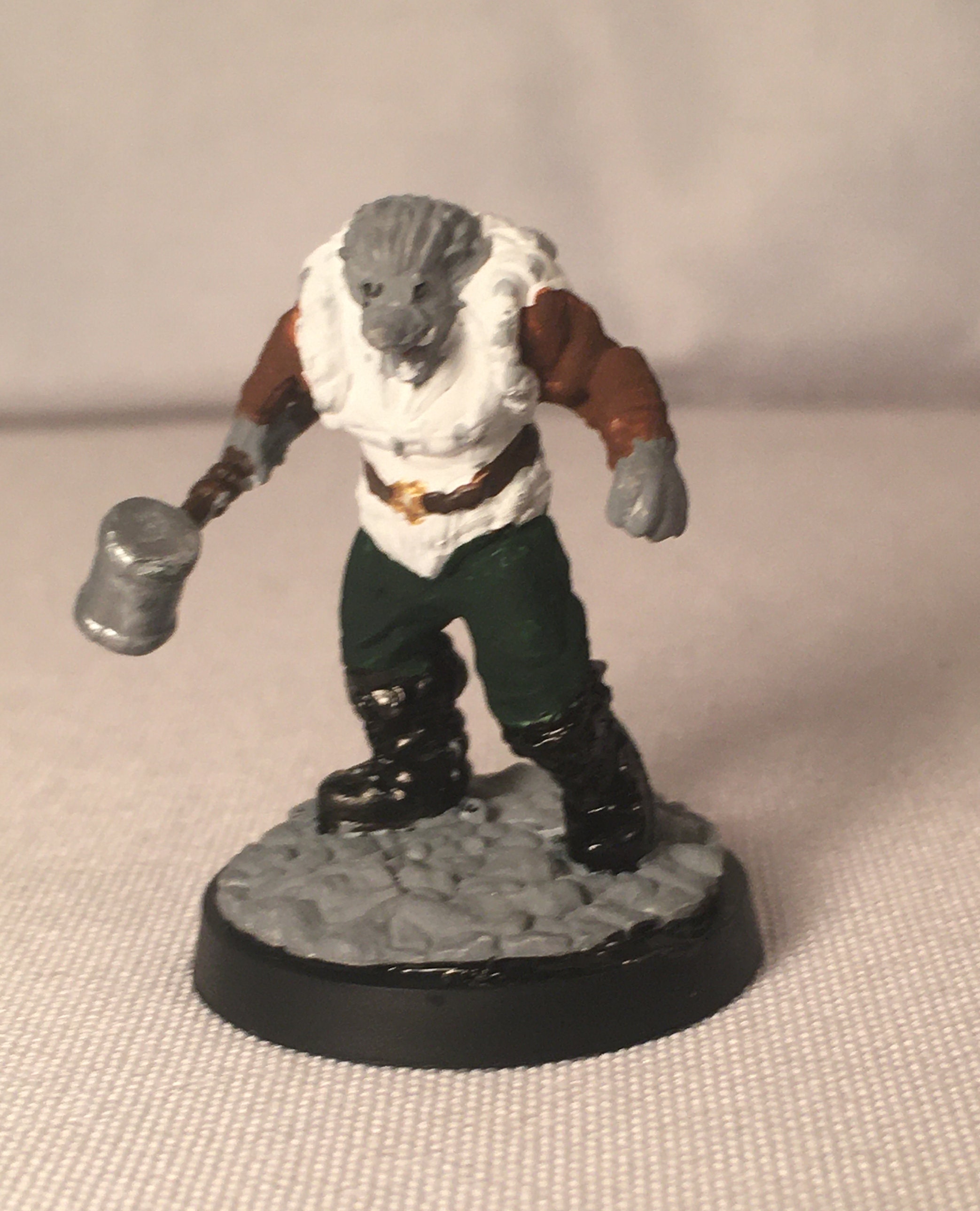 Wereboar Painted Dnd Miniature/shifter Fighter Painted Mini/lycanthrope ...