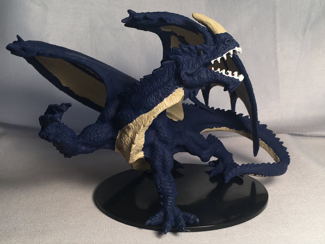 Blue Dragon Painted Dnd Miniature/ancient Blue Dragon/gargantuan/dnd ...