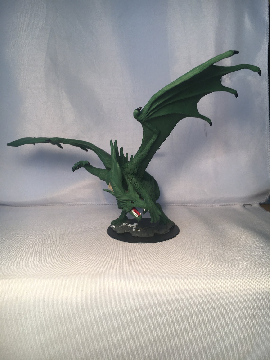 Green Dragon Painted Dnd Miniature/adult Green Dragon/huge/dnd - Etsy