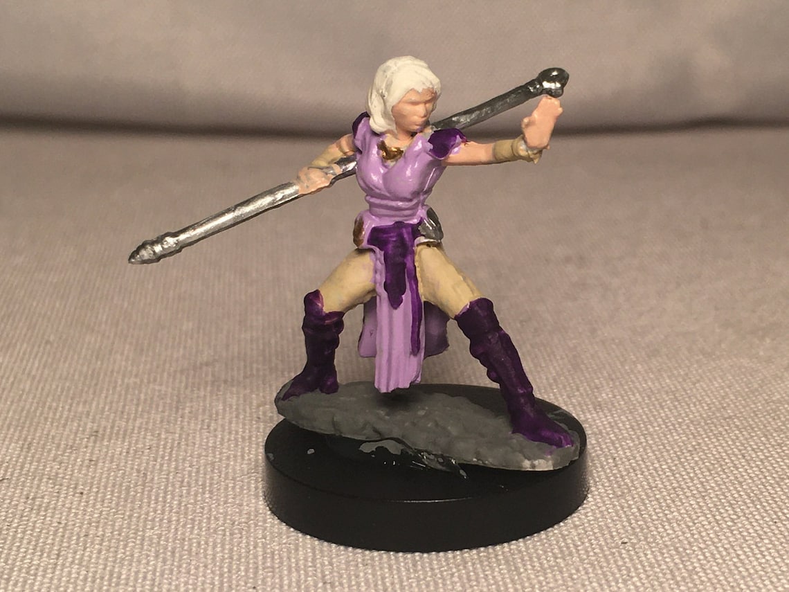 Female Half Elf Monk Painted Dnd Miniature/female Human Monk | Etsy