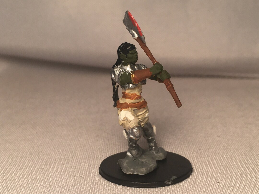 Half Orc Female Barbarian Painted Dnd Miniature/half Orc Female Fighter ...