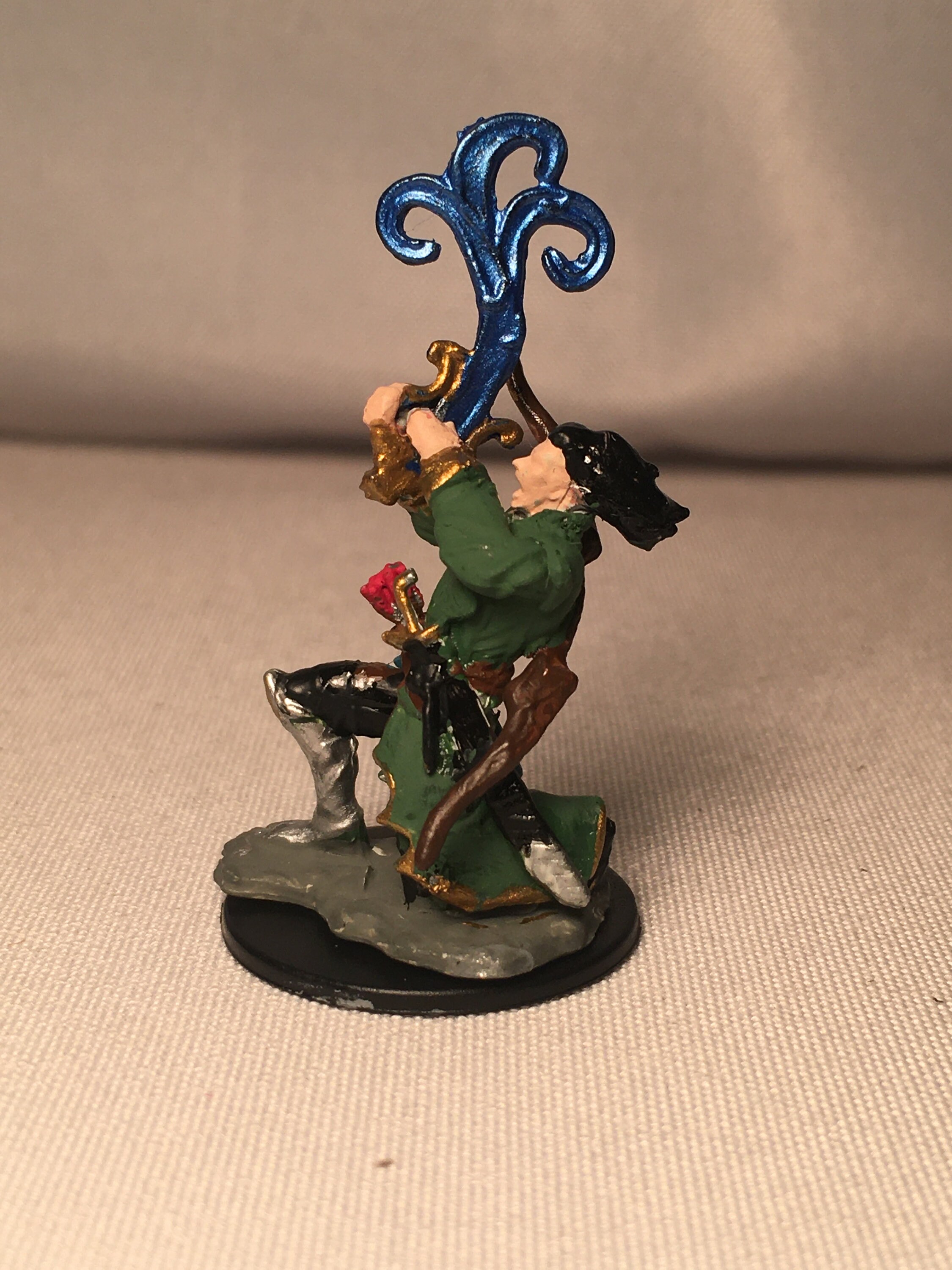 Half Elf Bard Painted Dnd Miniature/human Bard Hand Painted Mini/elf ...