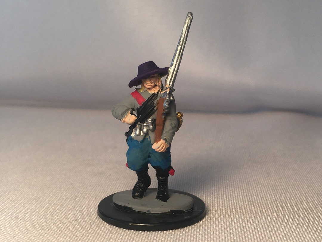 Fighter Gunner Painted Dnd Miniature/musket/gun D&D Hand Painted Mini ...