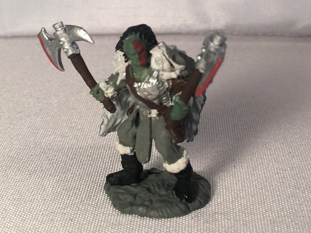 Halb Ork Barbar DnD Miniatur / Halb Ork Waldläufer Handbemalte D & D ...