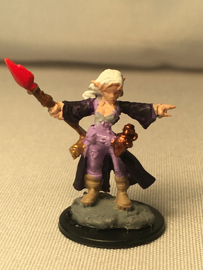 Female Gnome Wizard Painted Dnd Miniature/female Gnome - Etsy Female Gnome Wizard Painted Dnd Miniature/female Gnome - Etsy