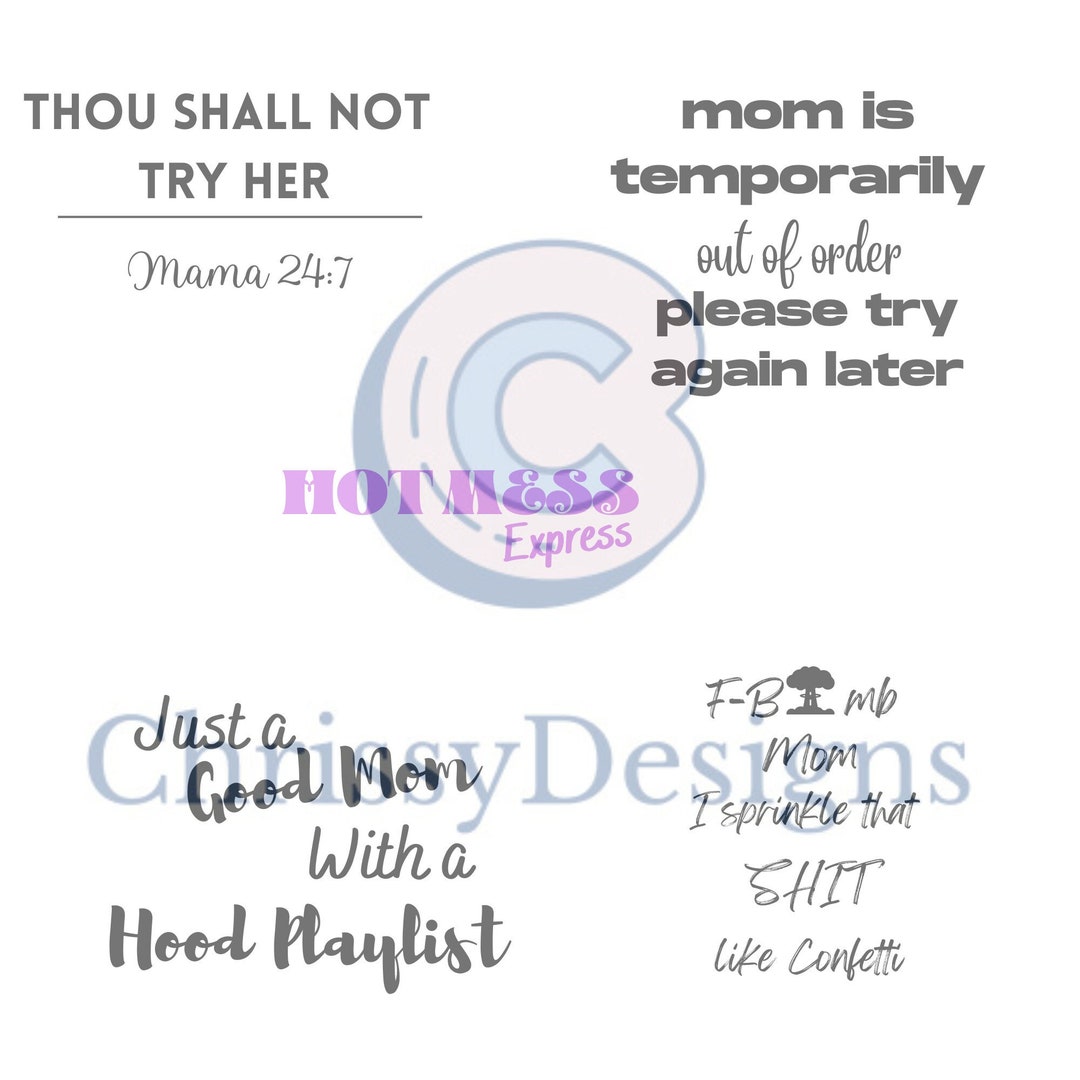 Hot Mess Mom Bundle - Etsy