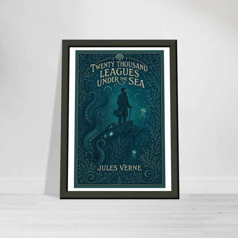 20,000 Leagues Under the Sea Poster | Jules Verne Art Print | Vintage ...