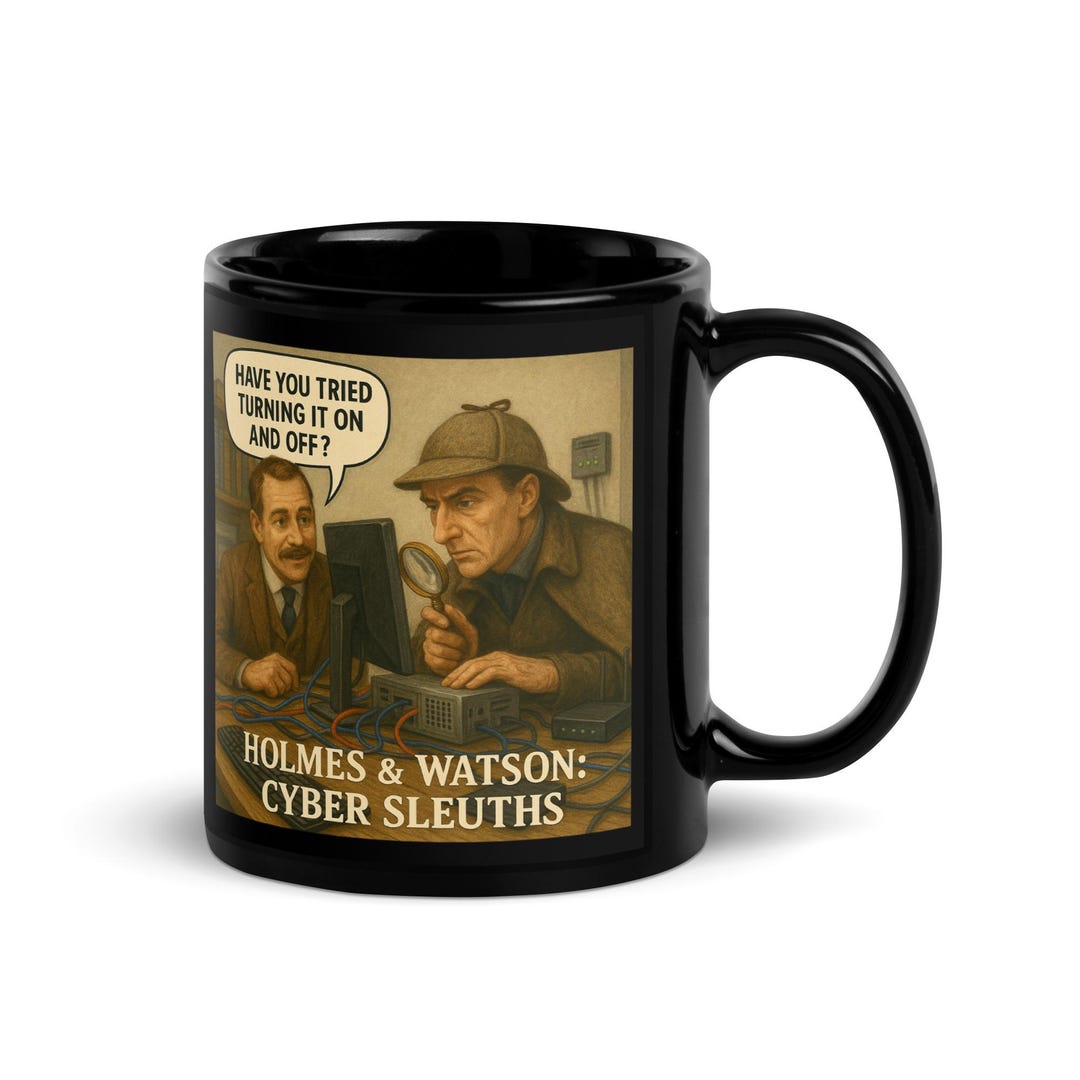 Sherlock Holmes Cyber Sleuths Mug Design – Digital Download – Tech ...