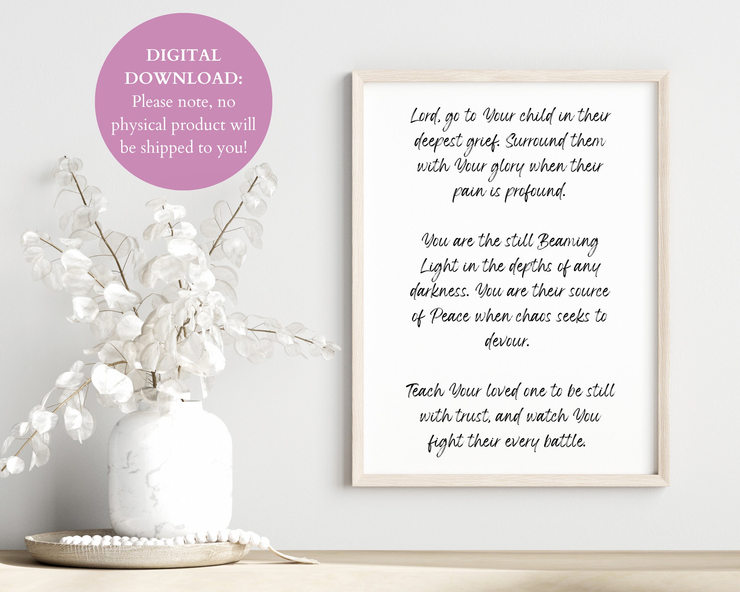 Bereavement Gift Loss of Loved One Grief Care Condolence Christian ...