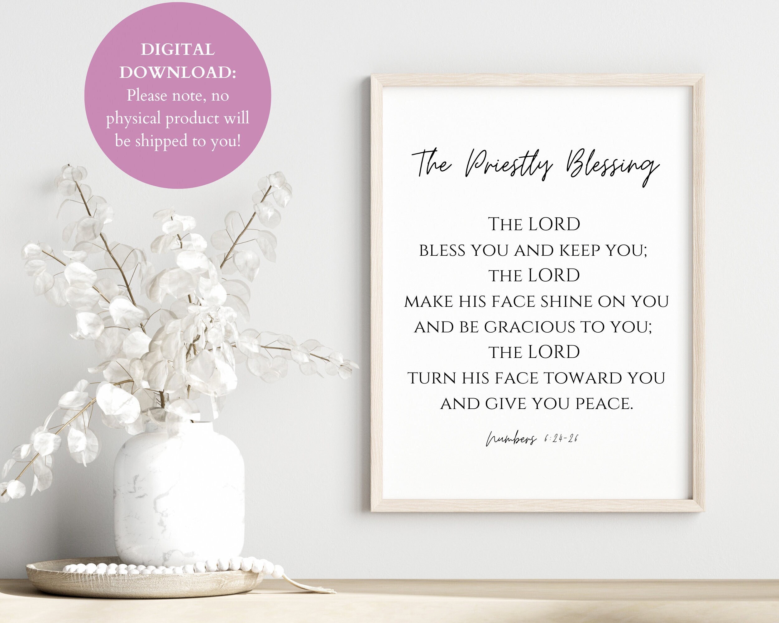 The Lord Bless You and Keep You Numbers 6 24 26 the Blessing Fireplace ...