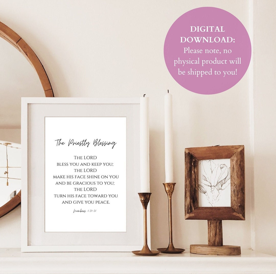 Lord Bless You and Keep You Numbers 6 24 26 Blessing Modern Christian ...