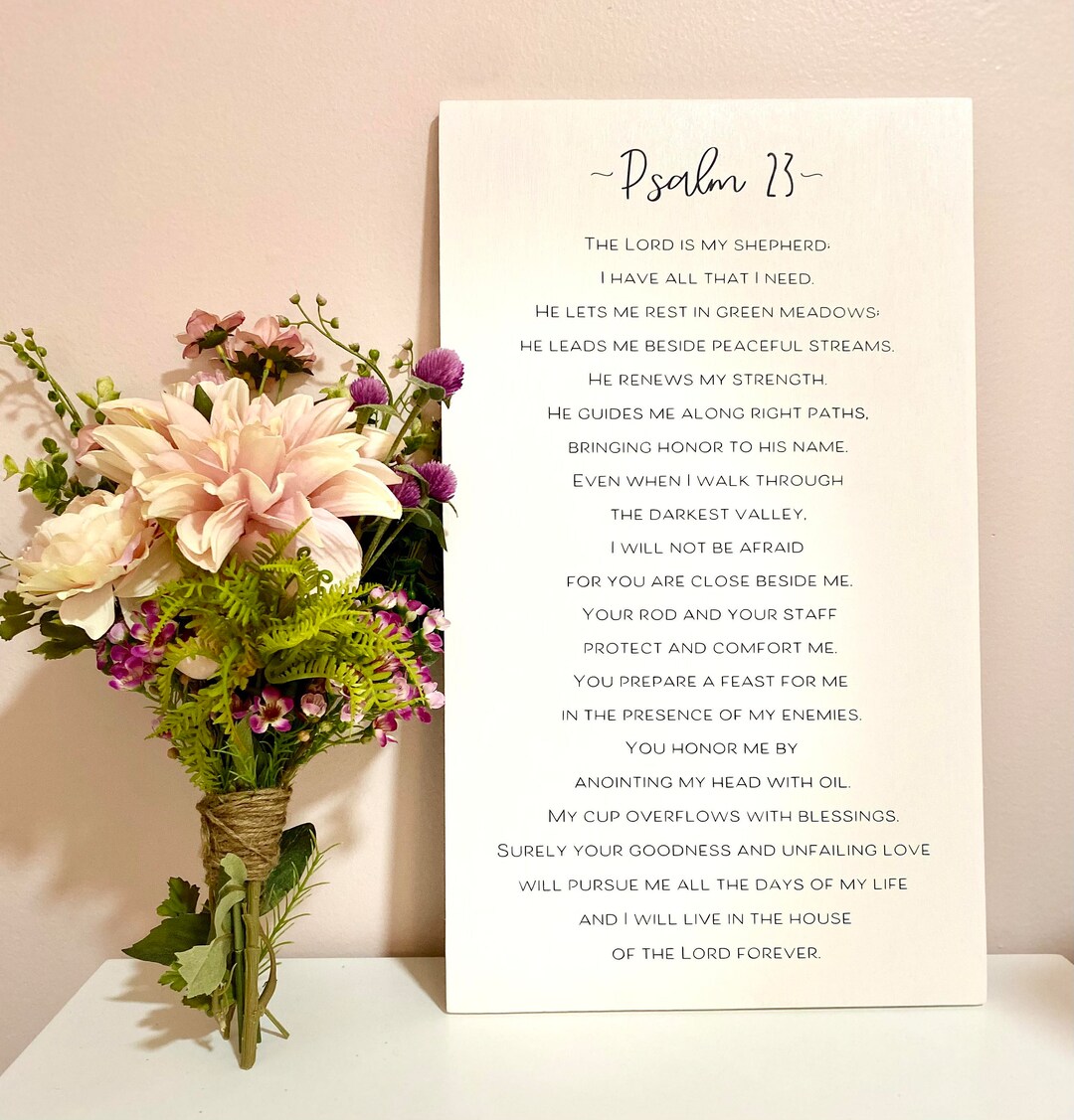 Psalm 23 The Lord Is My Shepherd Bible Verse For Peace Customizable