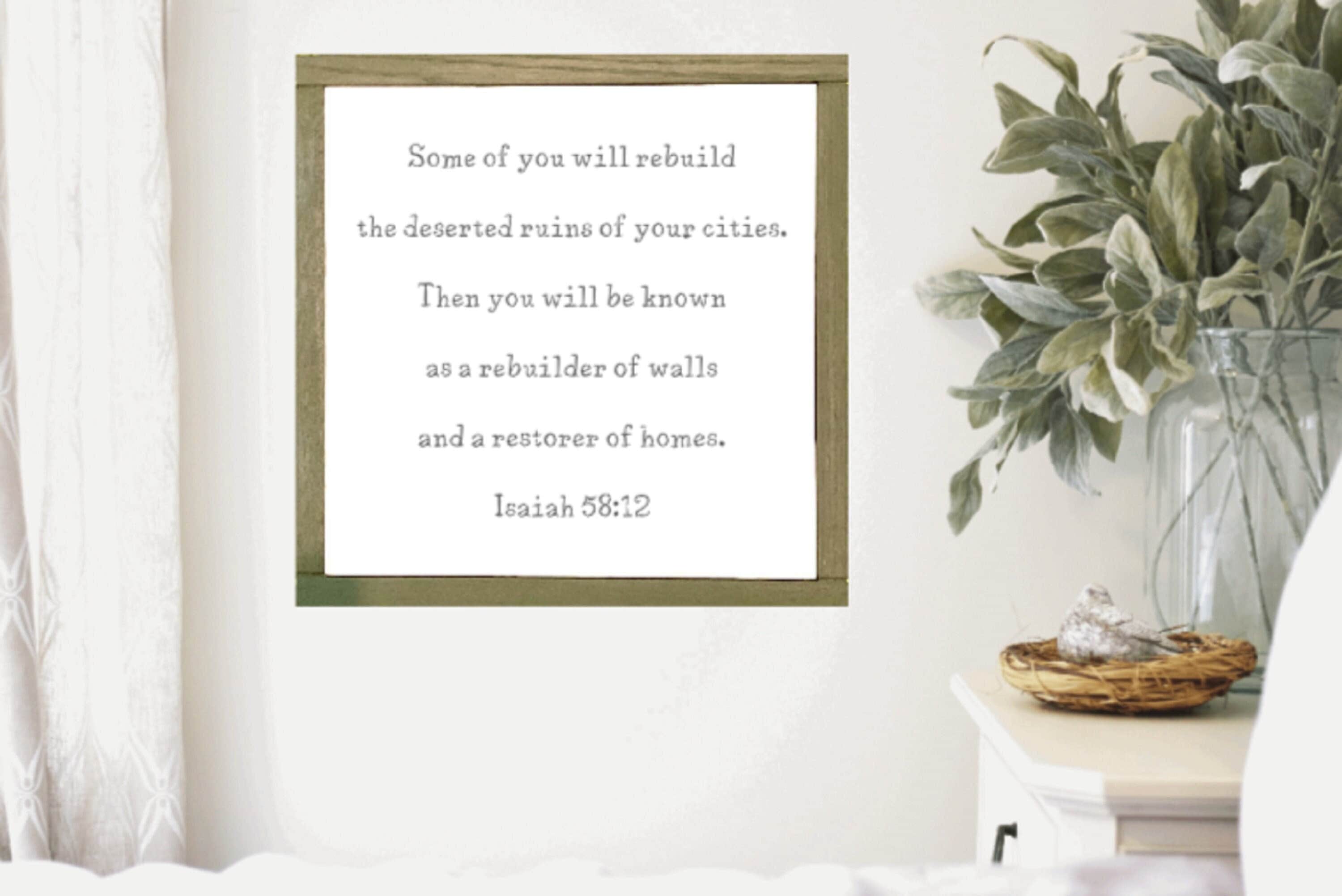 Signs Home & Living Mantle Decor Ideas Stay Safe Isaiah Scripture Wood ...