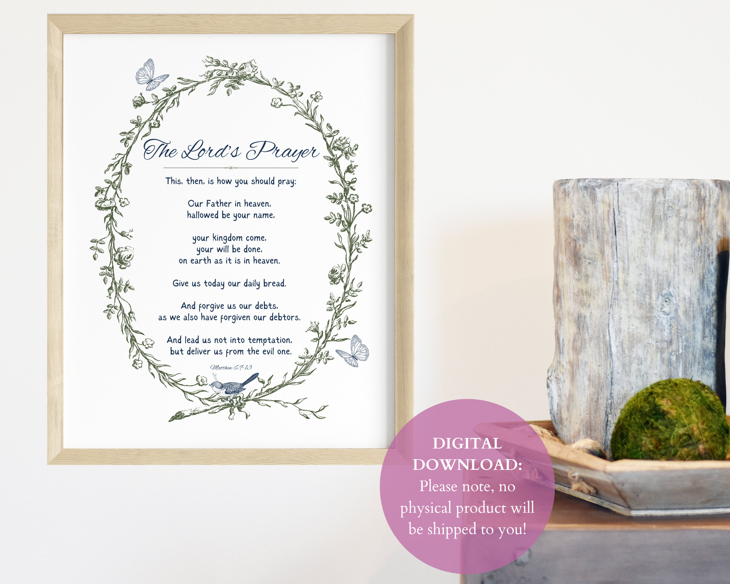 The Lord's Prayer Our Father Prayer Matthew 6 9 Jesus - Etsy