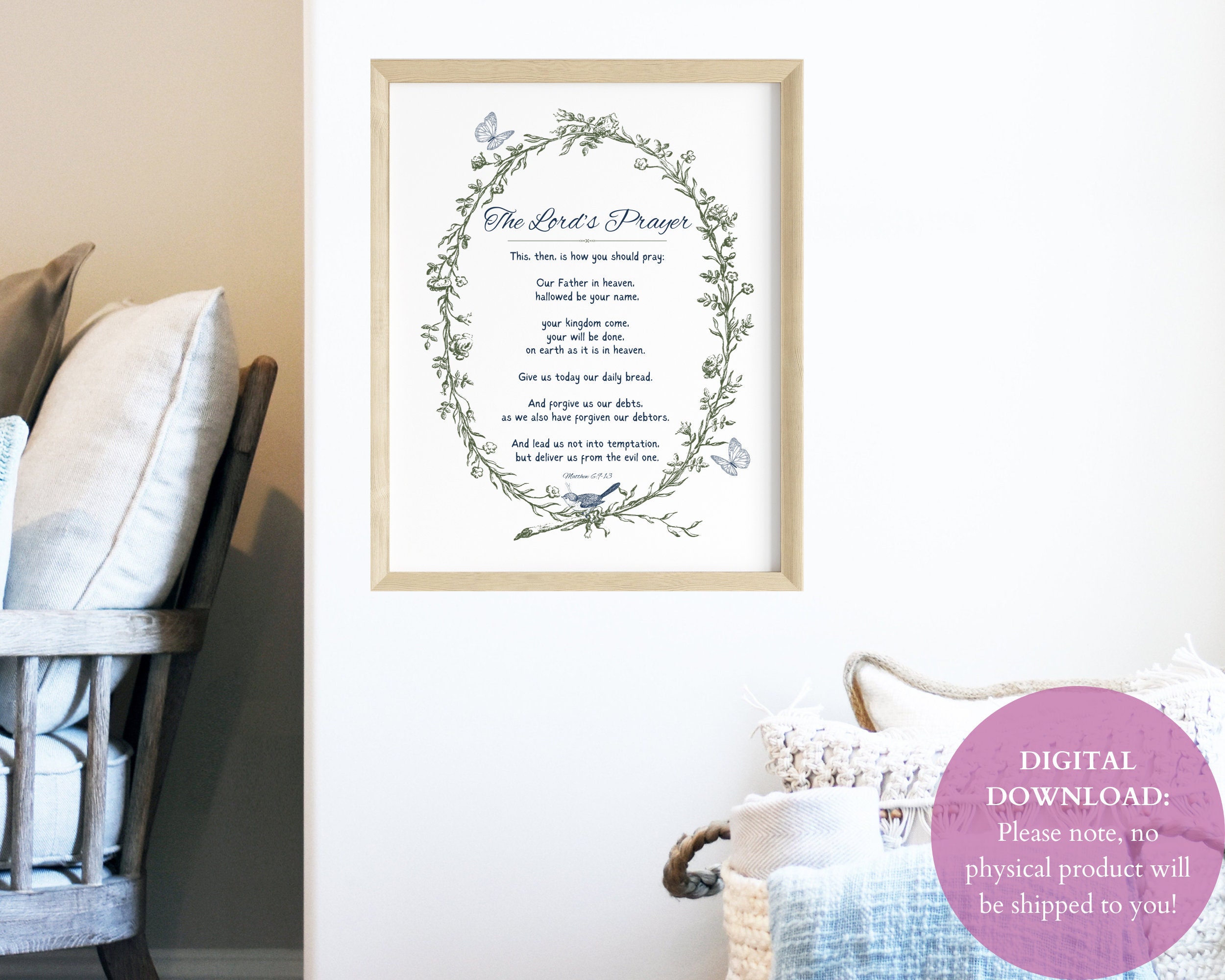 The Lord's Prayer Our Father Prayer Matthew 6 9 Jesus - Etsy