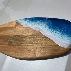 Ocean Wave CUTTING BOARD Surfboard-shaped Resin Cheese Board/ Chopping ...