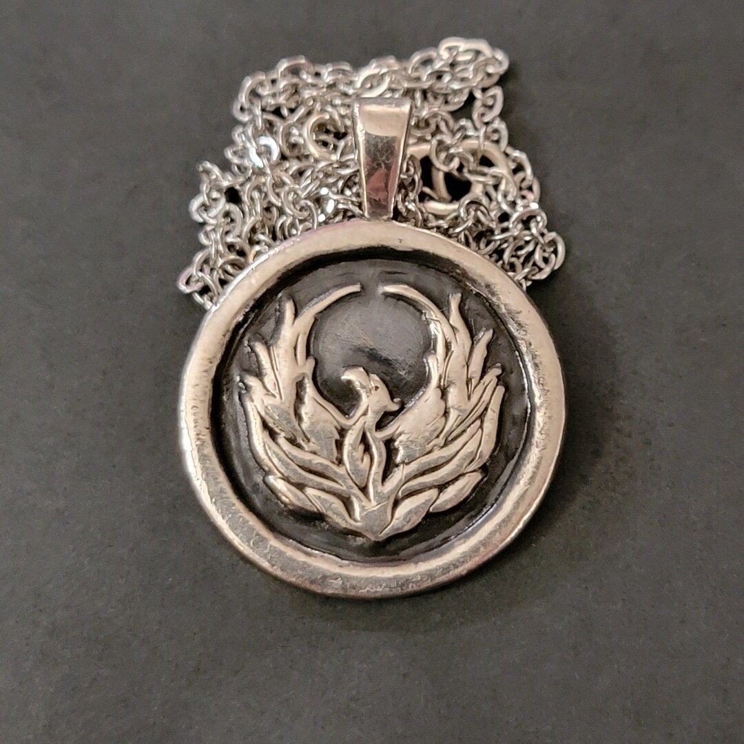 Phoenix | Pendant, Altar/divination Coin, or Rosary Centerpiece | in ...