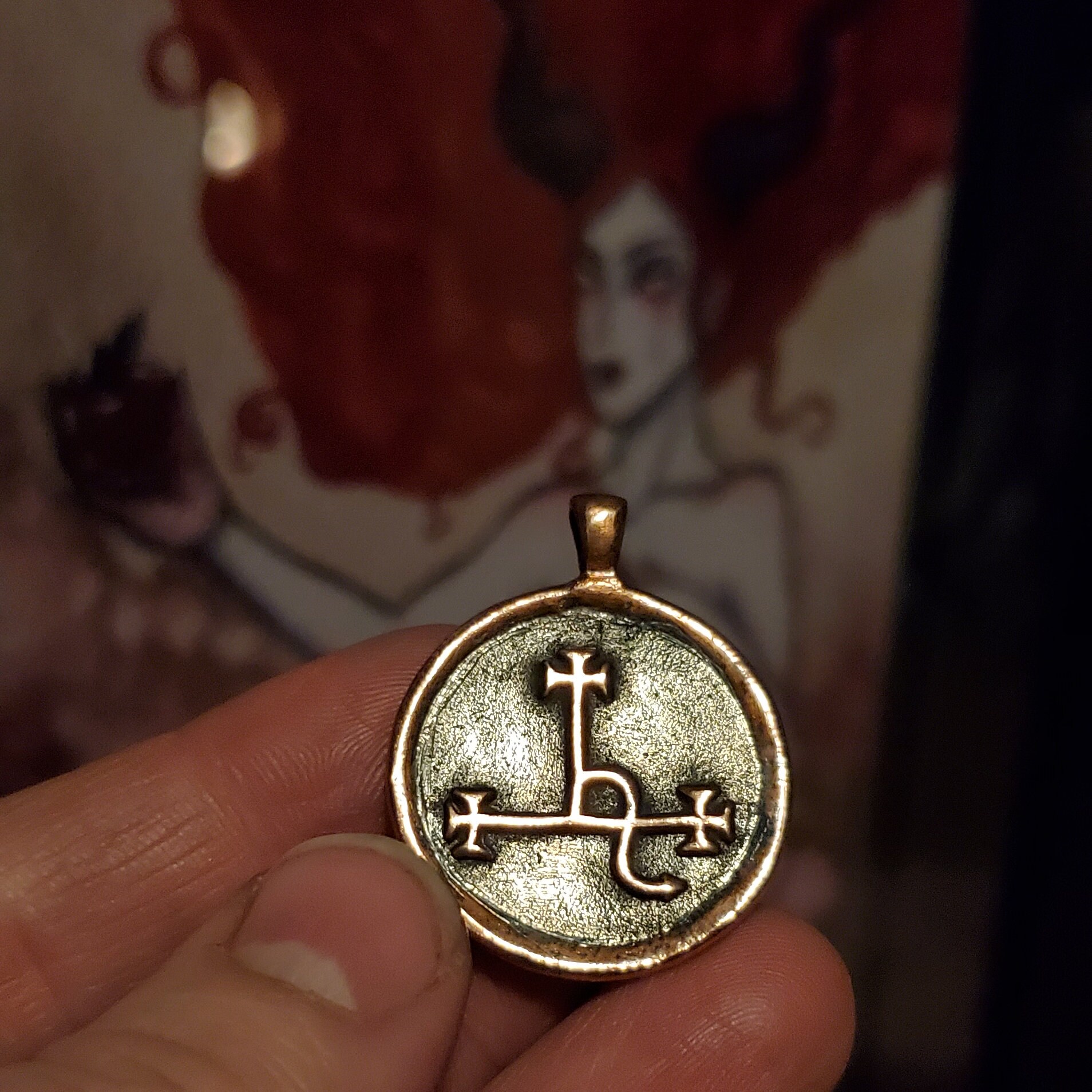 Lilith Pendant Altar/divination Coin or Rosary Centerpiece - Etsy
