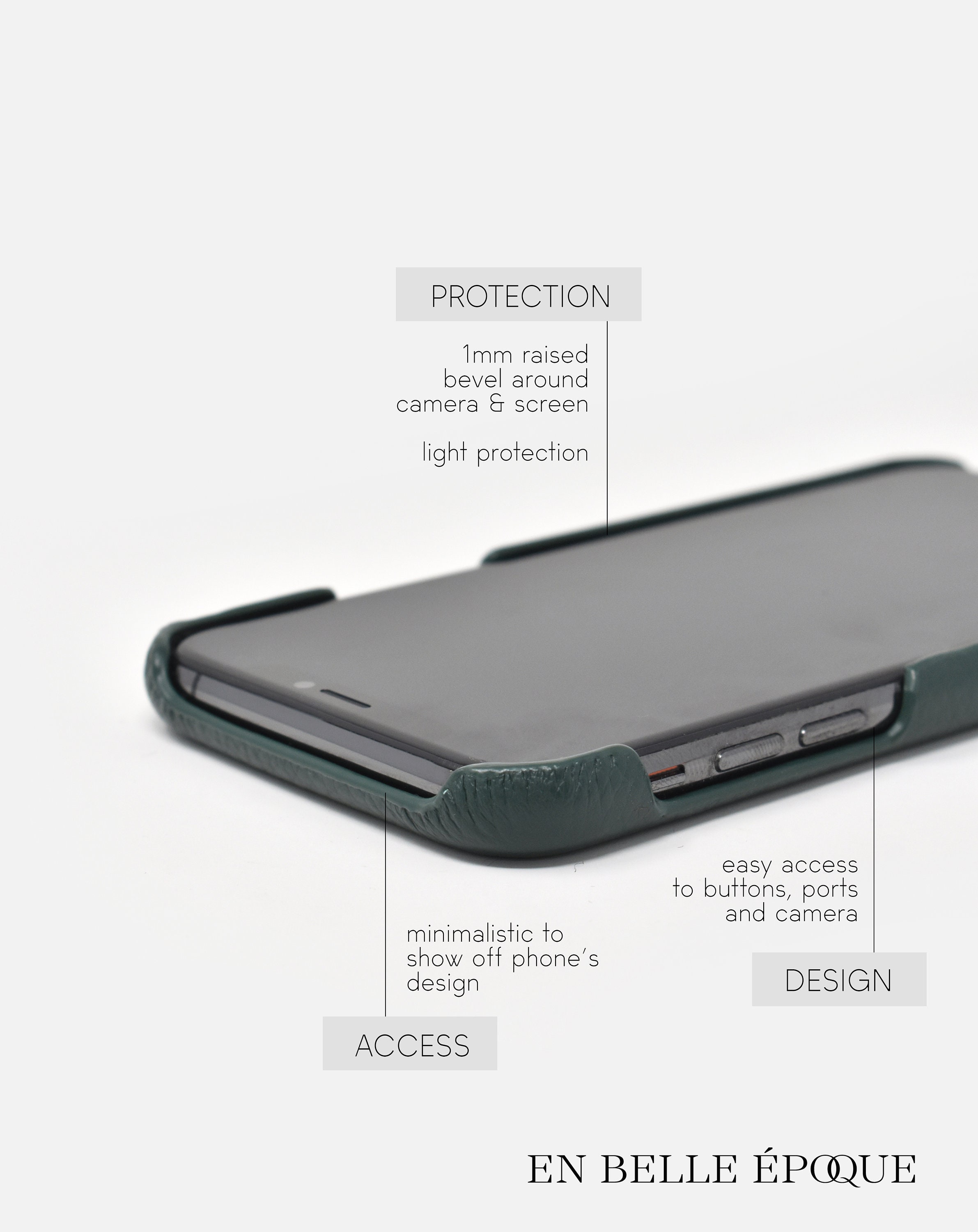 Personalized Genuine Pebble Leather Iphone Case Coral | Etsy