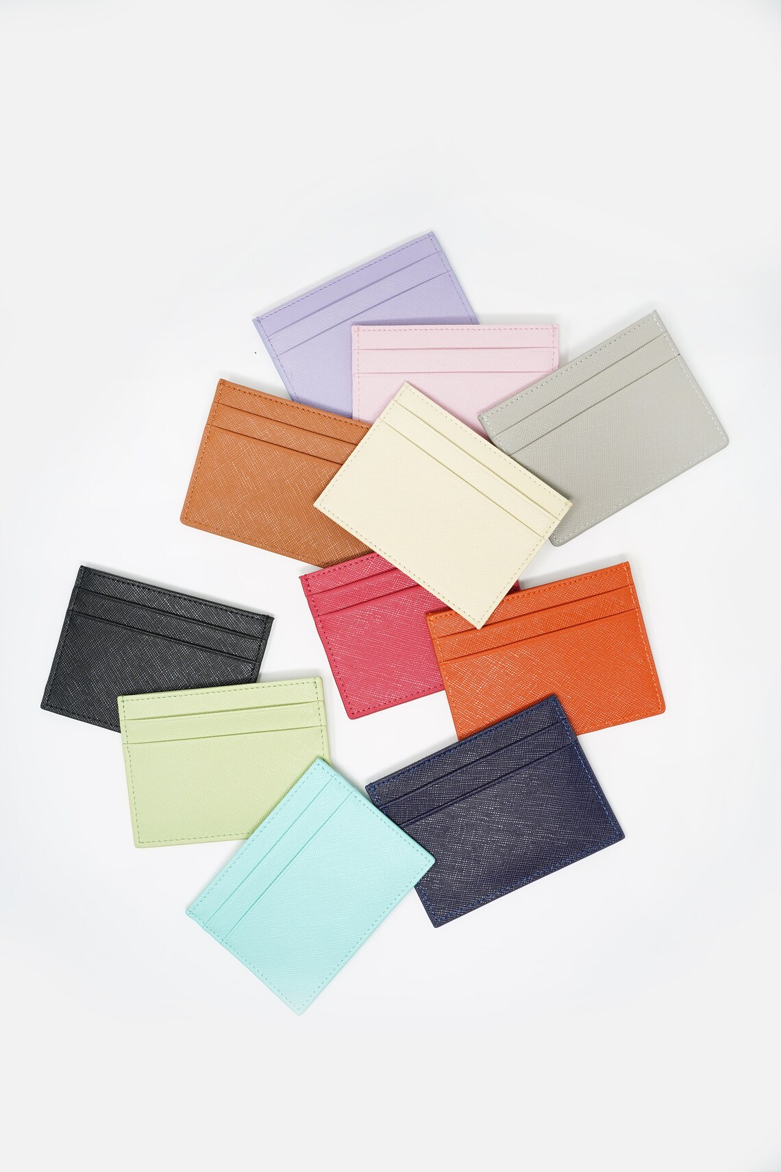 Personalized Monogram Credit Card Holder Esme Saffiano | Etsy