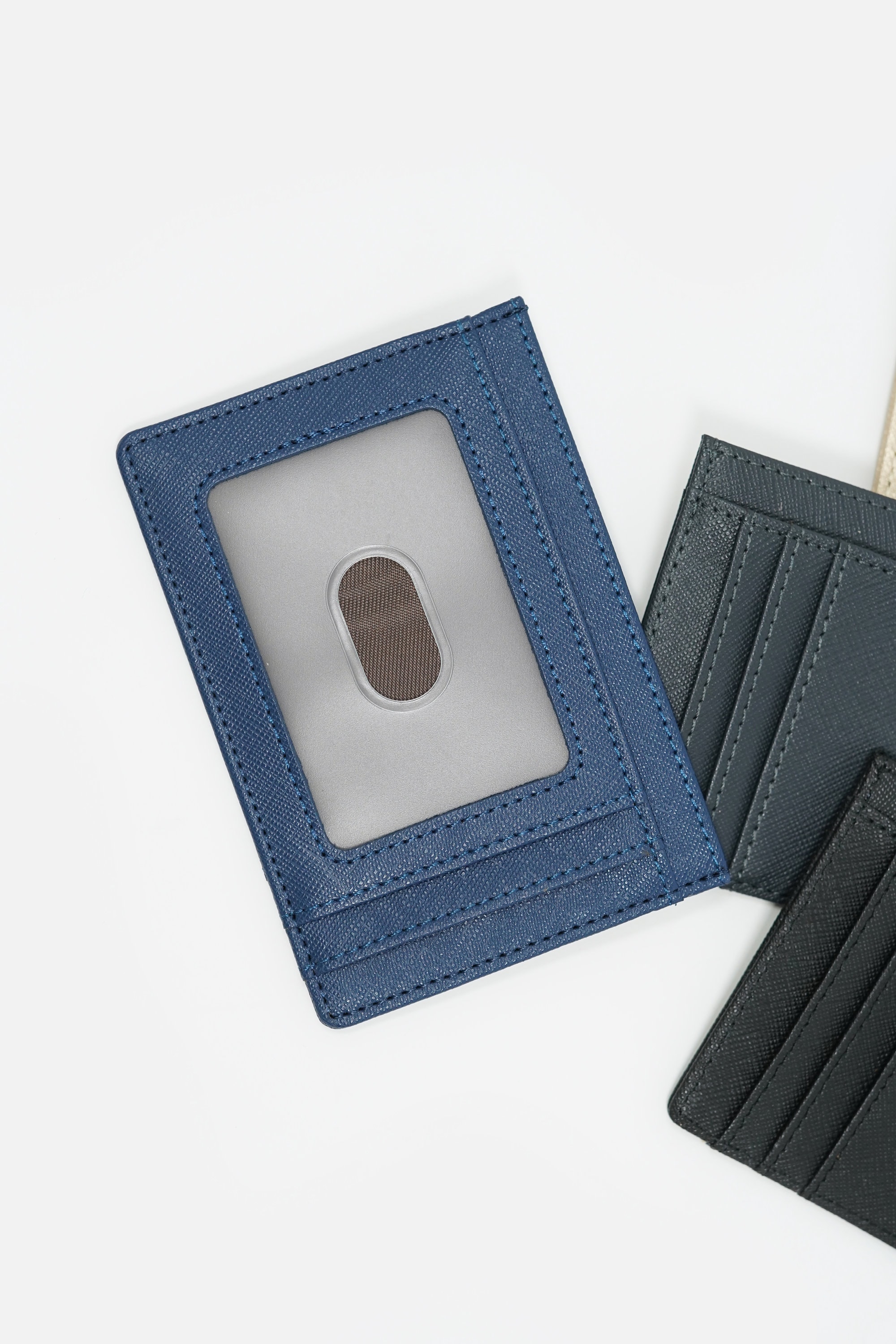 Personalized Monogram Credit Card Holder - Edmee Saffiano Leather ...